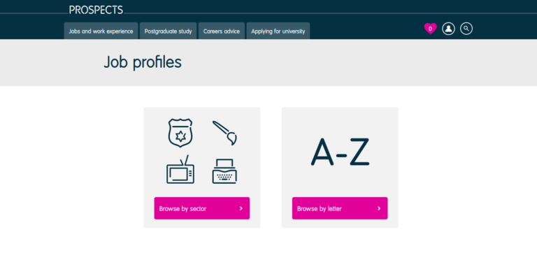 Prospects job profiles: career inspiration, idea exploration and ...